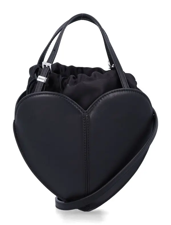 ROTATE BY BIRGER CHRISTENSEN Heart-shaped Leather Handbag - Nero