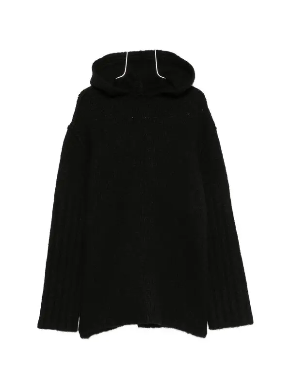 Rick Owens Hooded Cashmere-silk Sweater