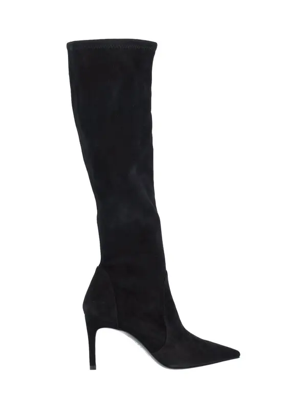 STUART WEITZMAN Goat Leather High Heel Boots - Black