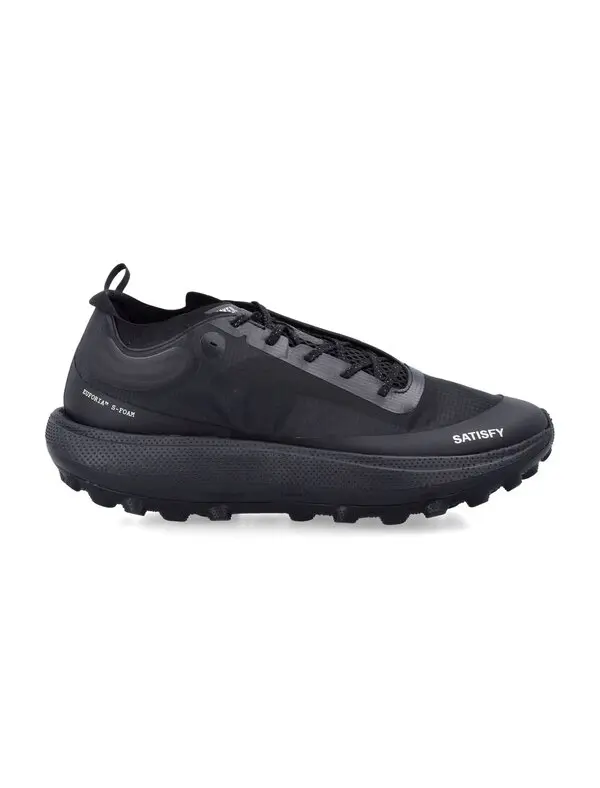 Satisfy Tunelug Trail Running Shoes For With Peba/eva Cushioning And Vibram Grip - Jet Black