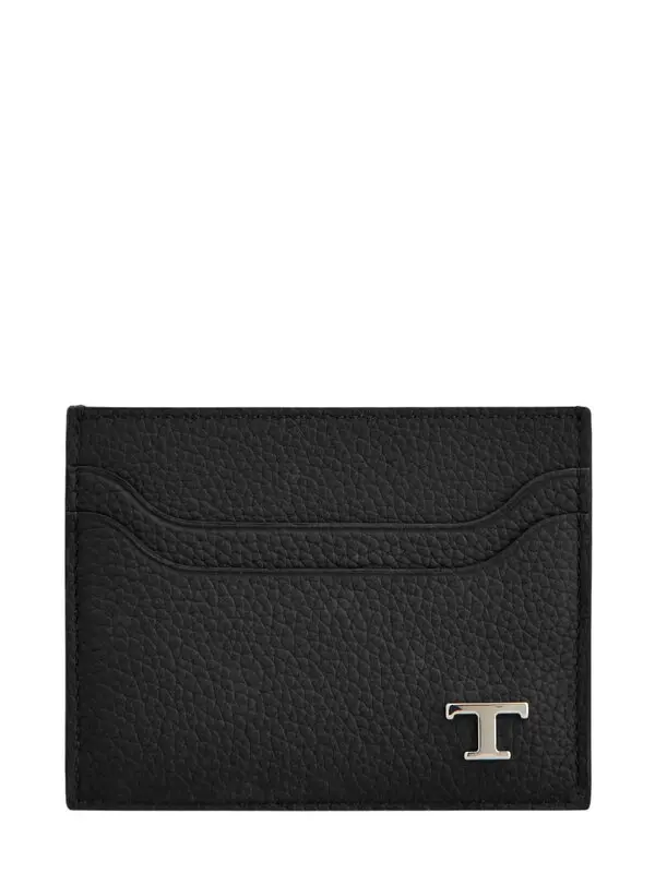 TOD`S 100% Veal Leather Wallet - Black