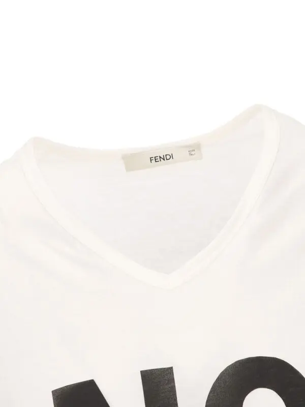 Fendi No Print Cotton T-shirt