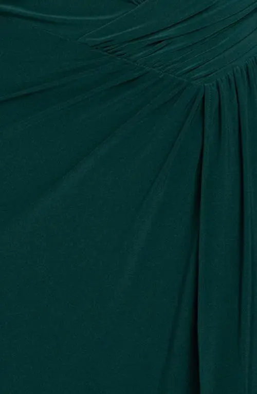 Betsy & Adam Embellished Long Sleeve Gown - Forest
