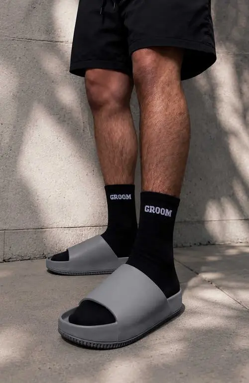 BRIDEMERCH Groom" Logo Crew Socks
