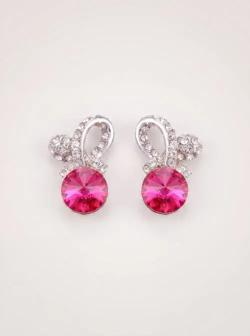 MODENAIRE Crystal Flower Drop Earrings