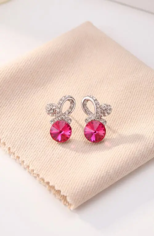 MODENAIRE Crystal Flower Drop Earrings