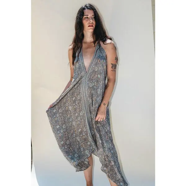 SUN CHILD Classic Silk Dress Ivy