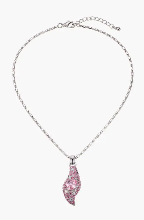 MODENAIRE Crystal Floral Pendant Necklace