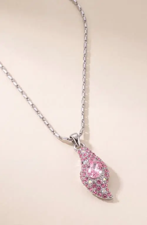MODENAIRE Crystal Floral Pendant Necklace