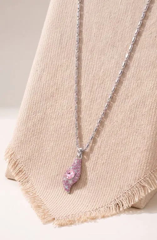 MODENAIRE Crystal Floral Pendant Necklace