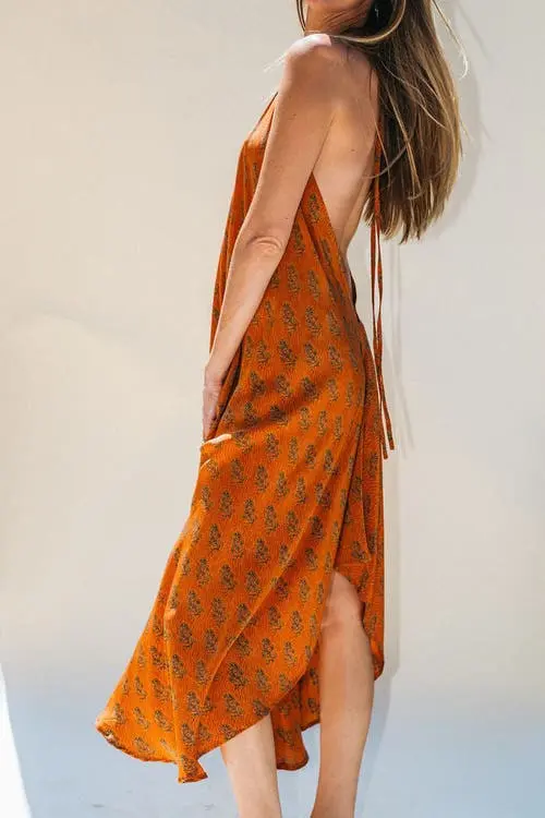 SUN CHILD Classic Silk Dress Hope