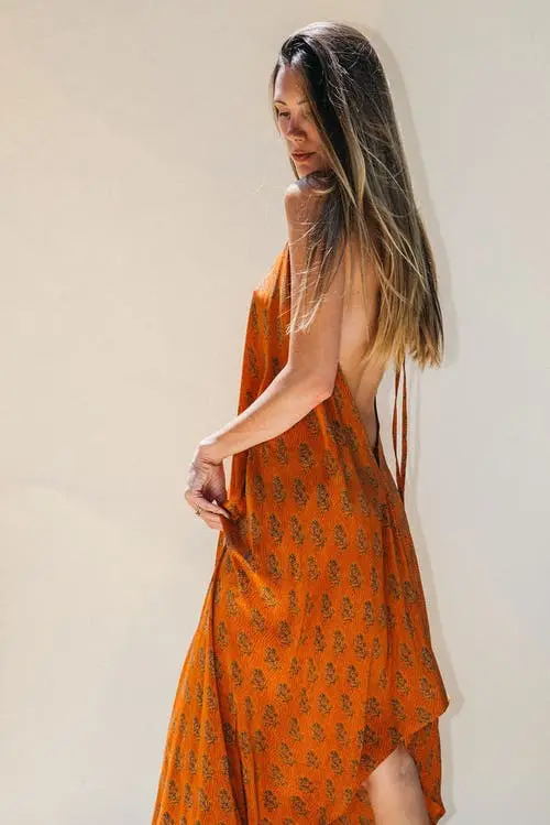 SUN CHILD Classic Silk Dress Hope