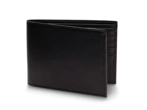 Bosca Nappa Vitello Bifold Wallet With Card/id Flap - Black