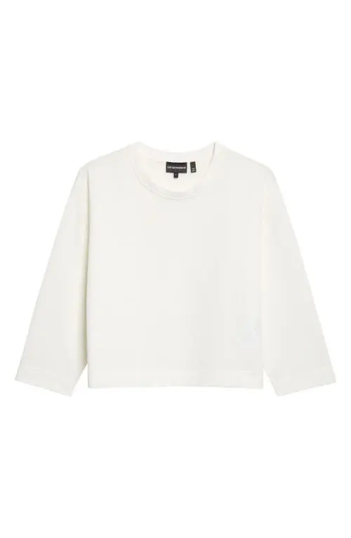 Emporio Armani Crewneck Chevron Jacquard Sweater - Ivory