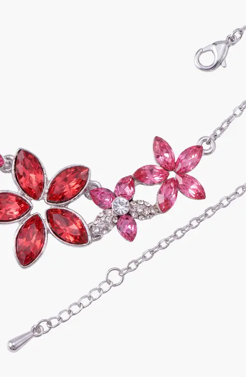 MODENAIRE Floral Crystal Statement Necklace