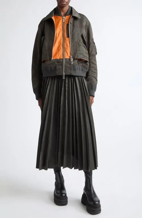 Sacai Layered Nylon Twill Bomber Jacket