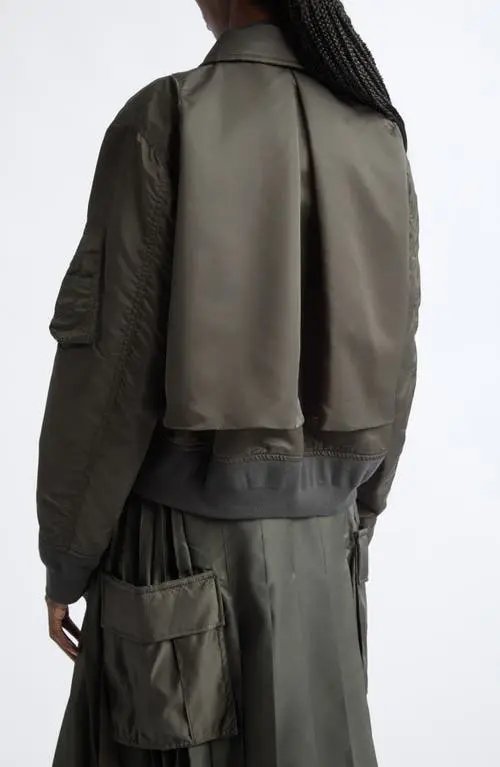 Sacai Layered Nylon Twill Bomber Jacket