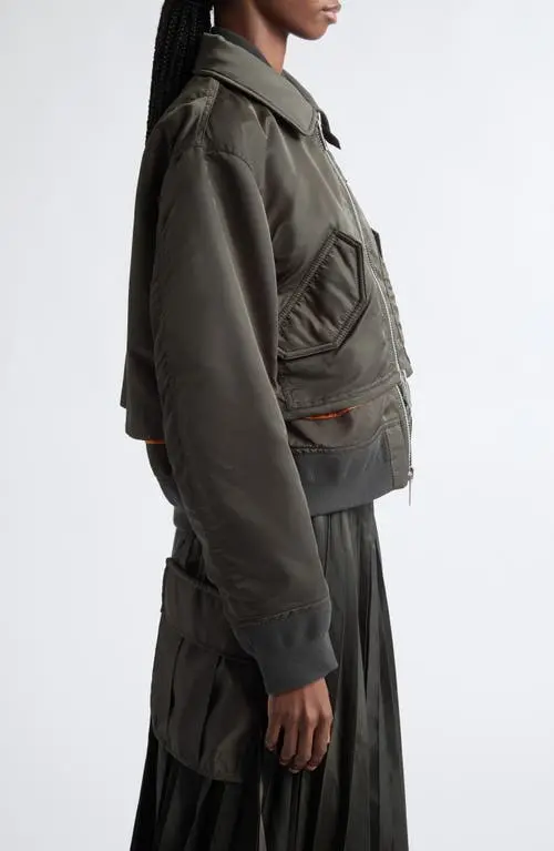 Sacai Layered Nylon Twill Bomber Jacket