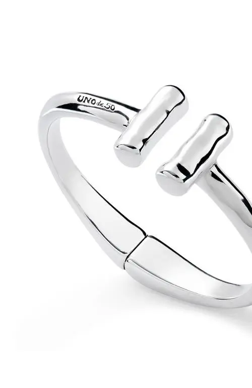 UNODE50 Rigid Sterling-plated Bracelet With Two Tubes