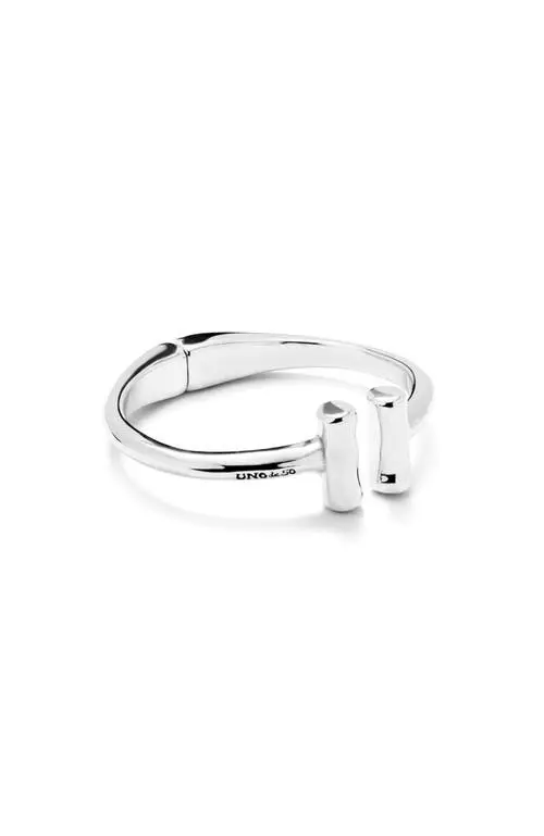 UNODE50 Rigid Sterling-plated Bracelet With Two Tubes