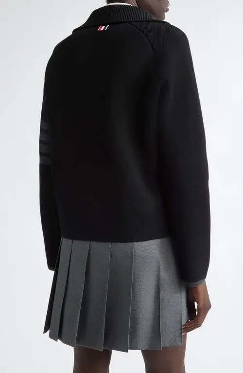 Thom Browne Double Face Pique Stitch Cardigan