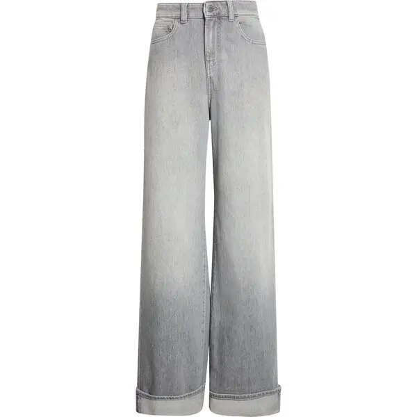 Emporio Armani Wide Leg Denim Pants - Grey