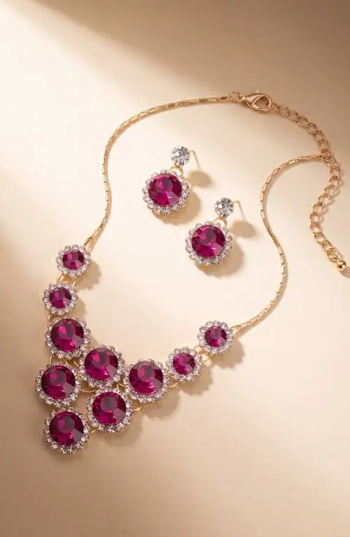MODENAIRE Elegant Necklace And Dangle Earrings Set