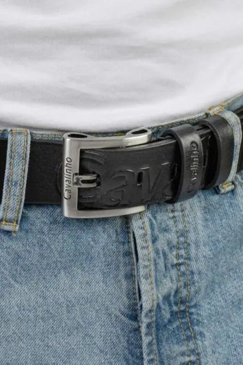 CAVALINHO Classic Embossed Leather Belt