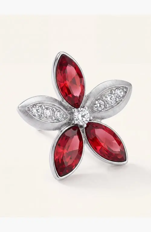 MODENAIRE Elegant Crystal Flower Stud Earrings