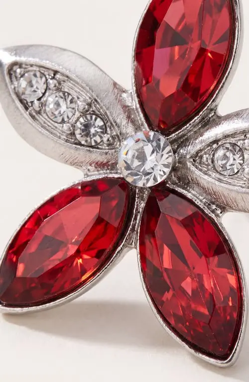 MODENAIRE Elegant Crystal Flower Stud Earrings