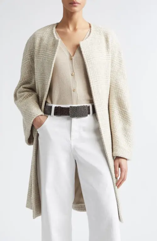 Eleventy Belted Bouclé Coat