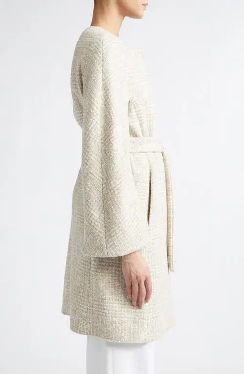 Eleventy Belted Bouclé Coat