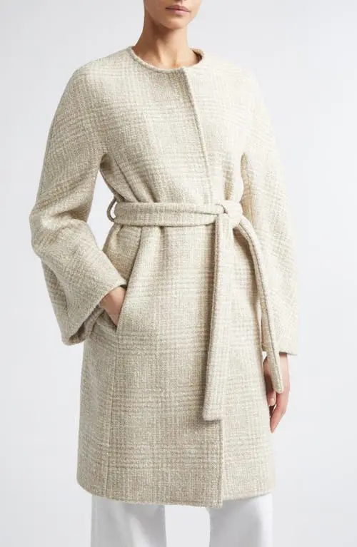 Eleventy Belted Bouclé Coat