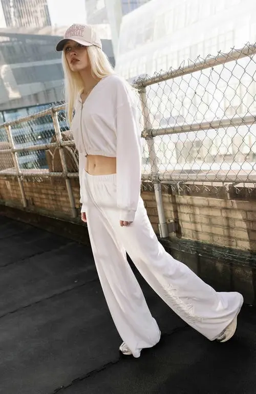 BRIDEMERCH Terry Bride Wide Leg Pants