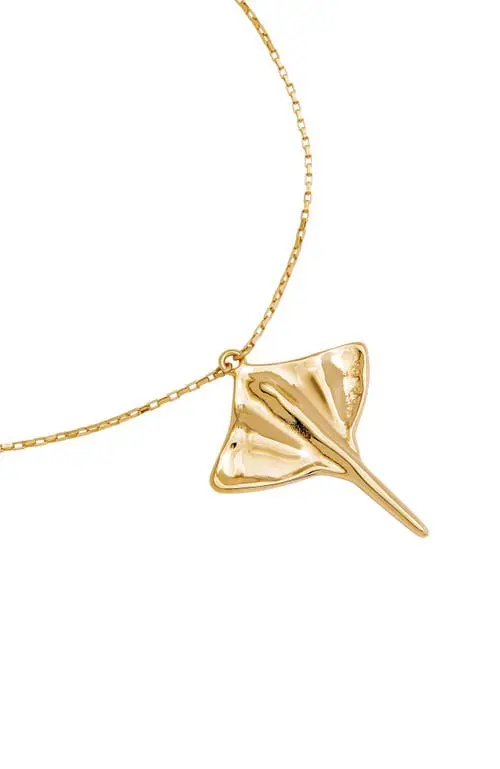UNODE50 18k Plated Manta Ray Pendant Necklace