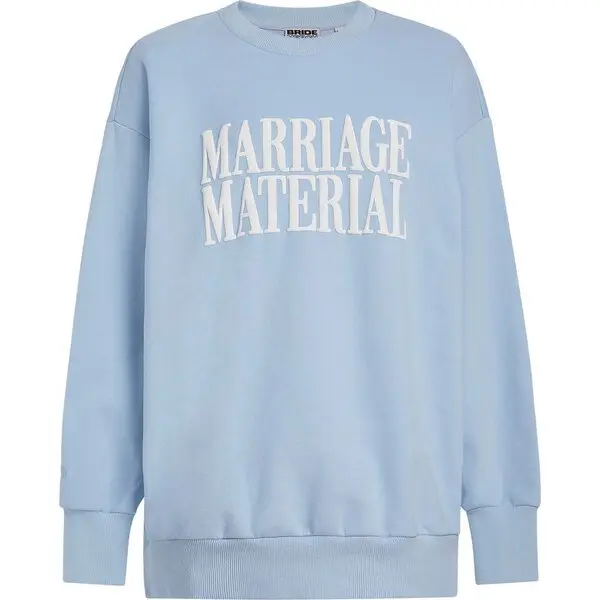 BRIDEMERCH Brademerch Marriage Material Oversize Crewneck