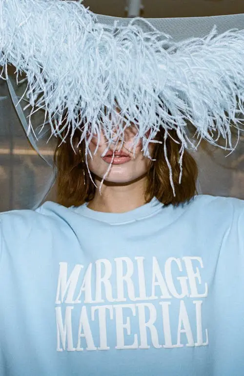 BRIDEMERCH Brademerch Marriage Material Oversize Crewneck