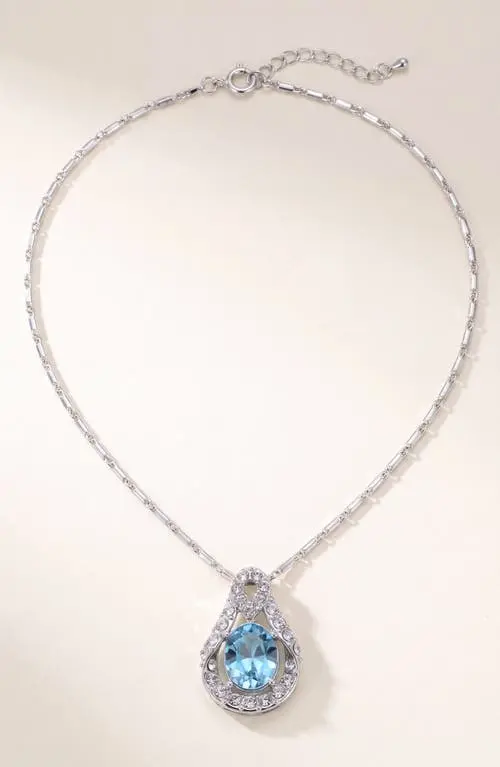 MODENAIRE Teardrop Crystal Pendant Necklace