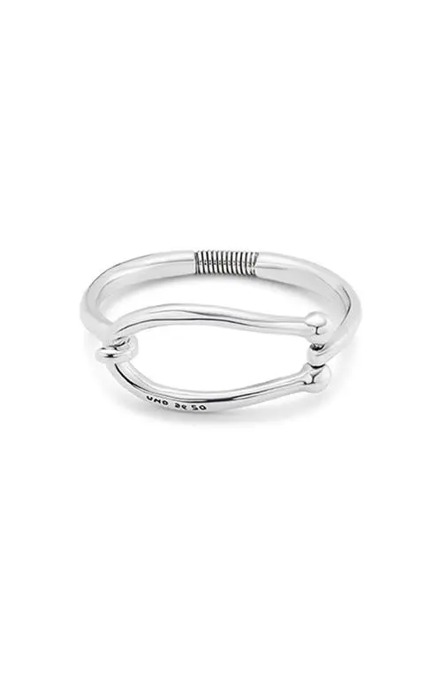 UNODE50 Sterling Plated Rigid Bracelet With Link - Silver