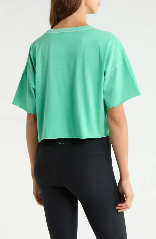 Beyond Yoga Cropped T-shirt With Raw Hem
