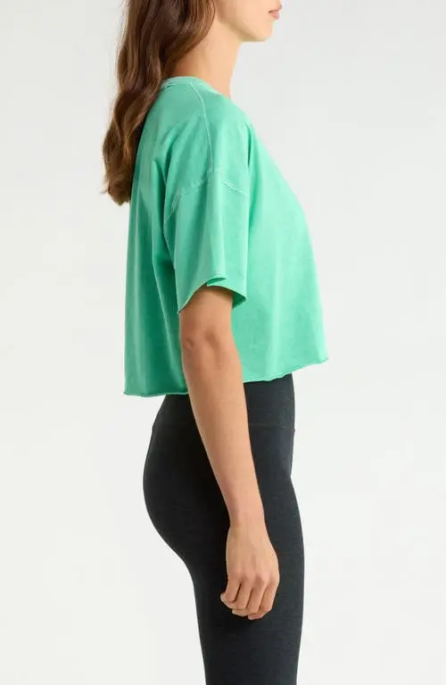 Beyond Yoga Cropped T-shirt With Raw Hem