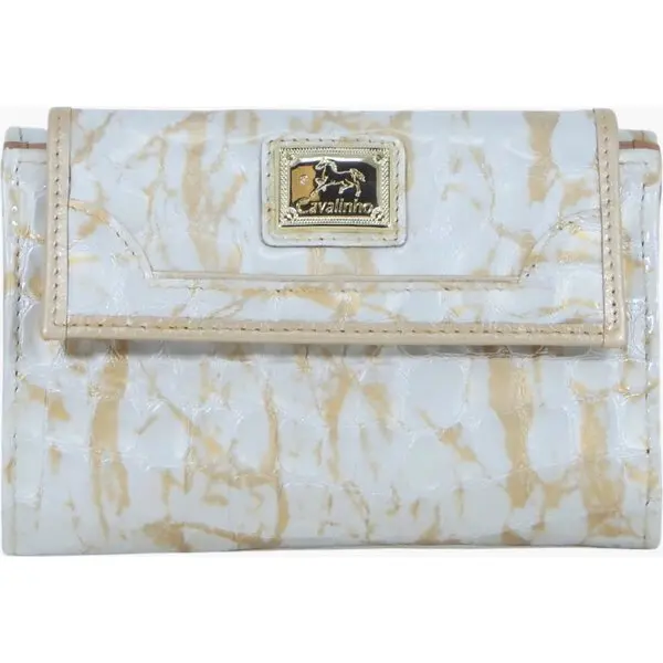 CAVALINHO Gallop Patent Leather Wallet 202 - Beige/white