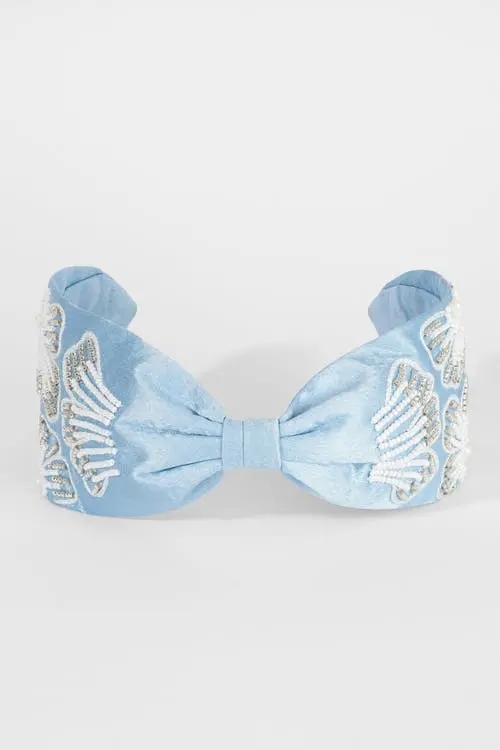 HAIR DRAMA CO. Flora Embellished Knotted Hair Band