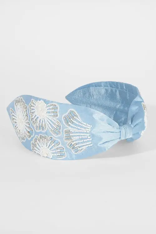 HAIR DRAMA CO. Flora Embellished Knotted Hair Band
