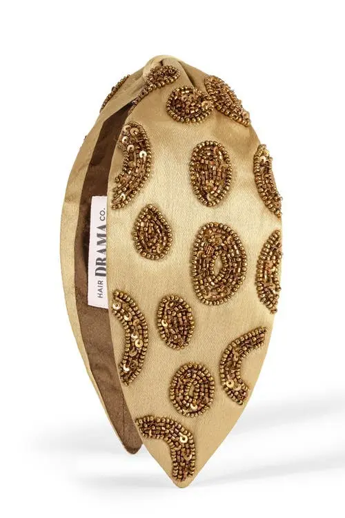 HAIR DRAMA CO. Champagne Paisley Headband