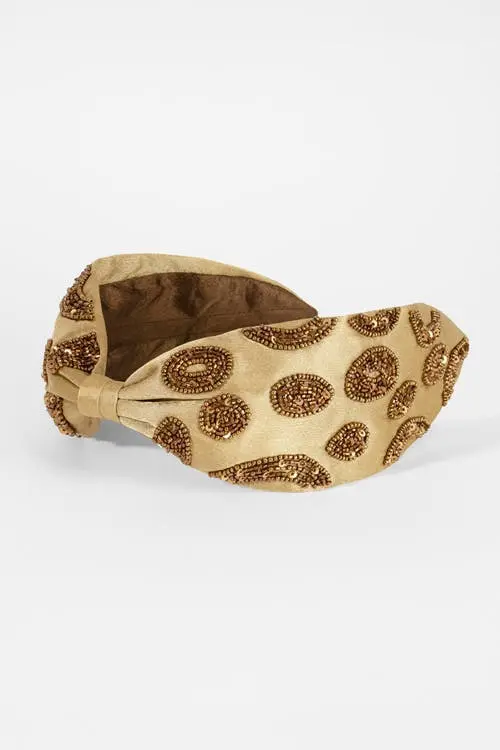 HAIR DRAMA CO. Champagne Paisley Headband