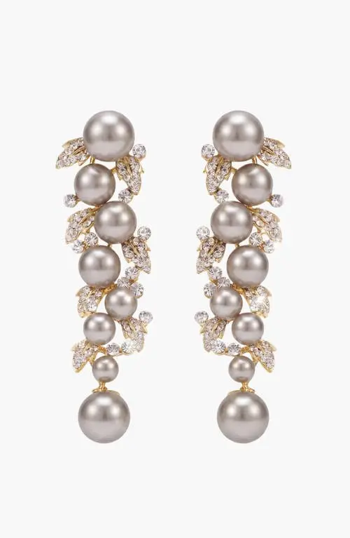 MODENAIRE Elegant Pearl Crystal Drop Earrings