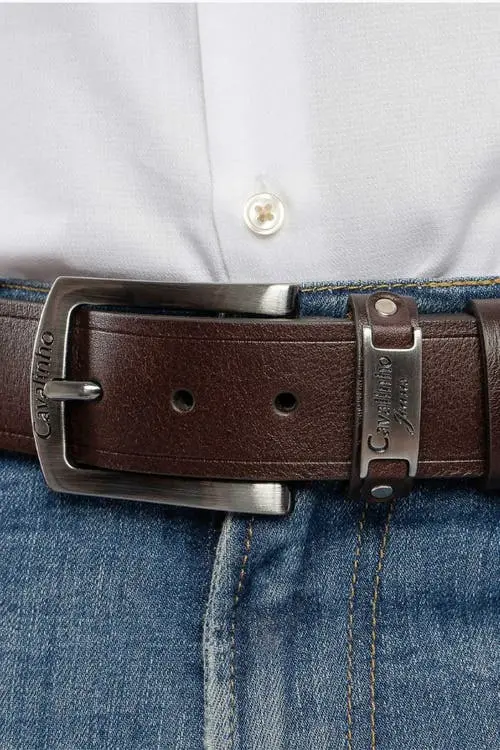 CAVALINHO Gentleman 512 Leather Belt With Silver Buckle