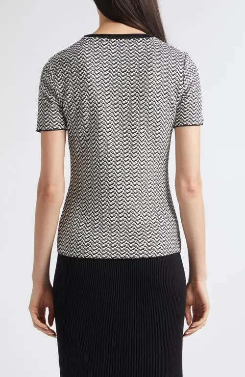 Emporio Armani Geometric Jacquard Jersey Tee