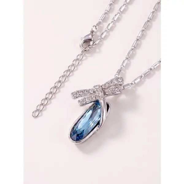 MODENAIRE Dragonfly Egg Crystal Pendant Necklace